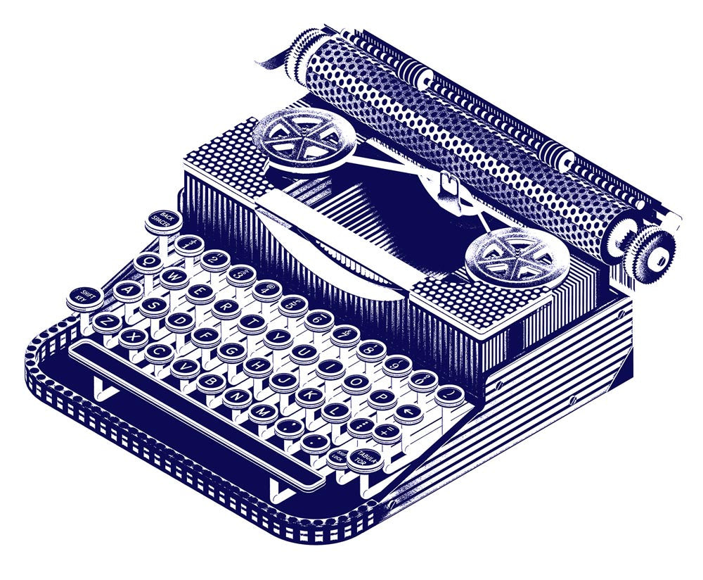 Typewriter Steve Wilson Print – Outline Editions